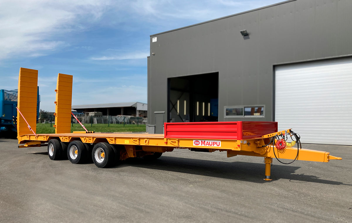 Semi-remorque porte engins - SRPE 32T | Bennes Maupu
